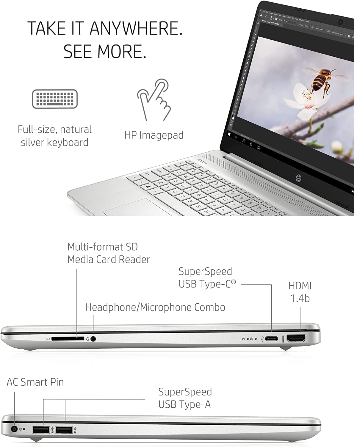 HP Newest 15.6 FHD IPS Flagship Laptop, 11th Gen Intel 4-Core i5-1135G7(Up to 4.2GHz, Beat i7-1060G7), 16GB RAM, 512GB PCIe SSD, Iris Xe Graphics, Bluetooth, WiFi, Win11.ELMTech