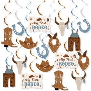 cowboy 1st birthday hanging decorations, my first rodeo birthday decoration western cowboy party supplies for boy western theme birthday party decoration cowboy baby shower wild west party decoration