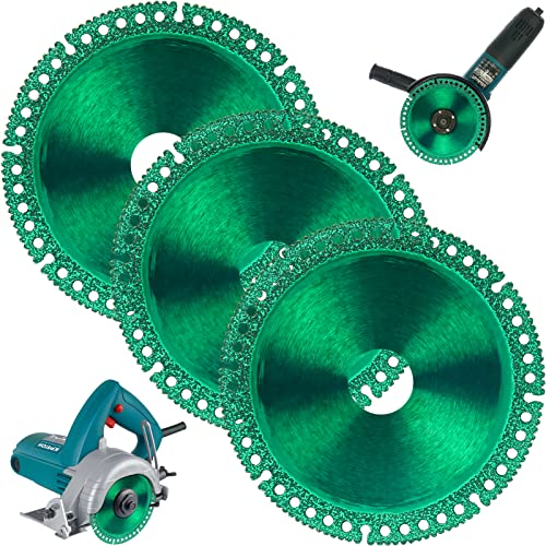 TOTOKA Indestructible Disc for Grinder, Indestructible Disc 2.0 - Cut Everything in Seconds, 4" X 1/25" X 4/5”Diamond Cutting Wheels for Smooth Cutting, Chamfering, Grinding of All Materials (3 PCS)