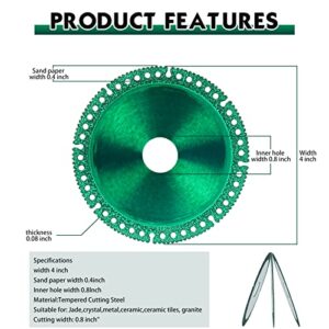 TOTOKA Indestructible Disc for Grinder, Indestructible Disc 2.0 - Cut Everything in Seconds, 4" X 1/25" X 4/5”Diamond Cutting Wheels for Smooth Cutting, Chamfering, Grinding of All Materials (3 PCS)