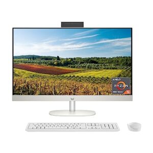 hp 27 inch all-in-one desktop pc, fhd display, amd ryzen 5 7520u, 8 gb ram, 512 gb ssd, amd radeon graphics, windows 11 home, 27-cr0060 (2023)