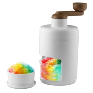 ahosoutly shaved ice machine, snow cone machine, slushie machine with stainless steel blades for ice cream, snowcone,cocktail maker,kakigori,bingsu,hand ice crusher shaver for kids & adults