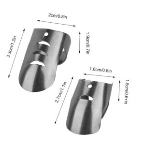 4 PCS Finger Guards for Cutting Kitchen Tool Finger Guard Stainless Steel Finger Protector Avoid Hurting When Slicing and Dicing Kitchen Safe Chop Cut Tool