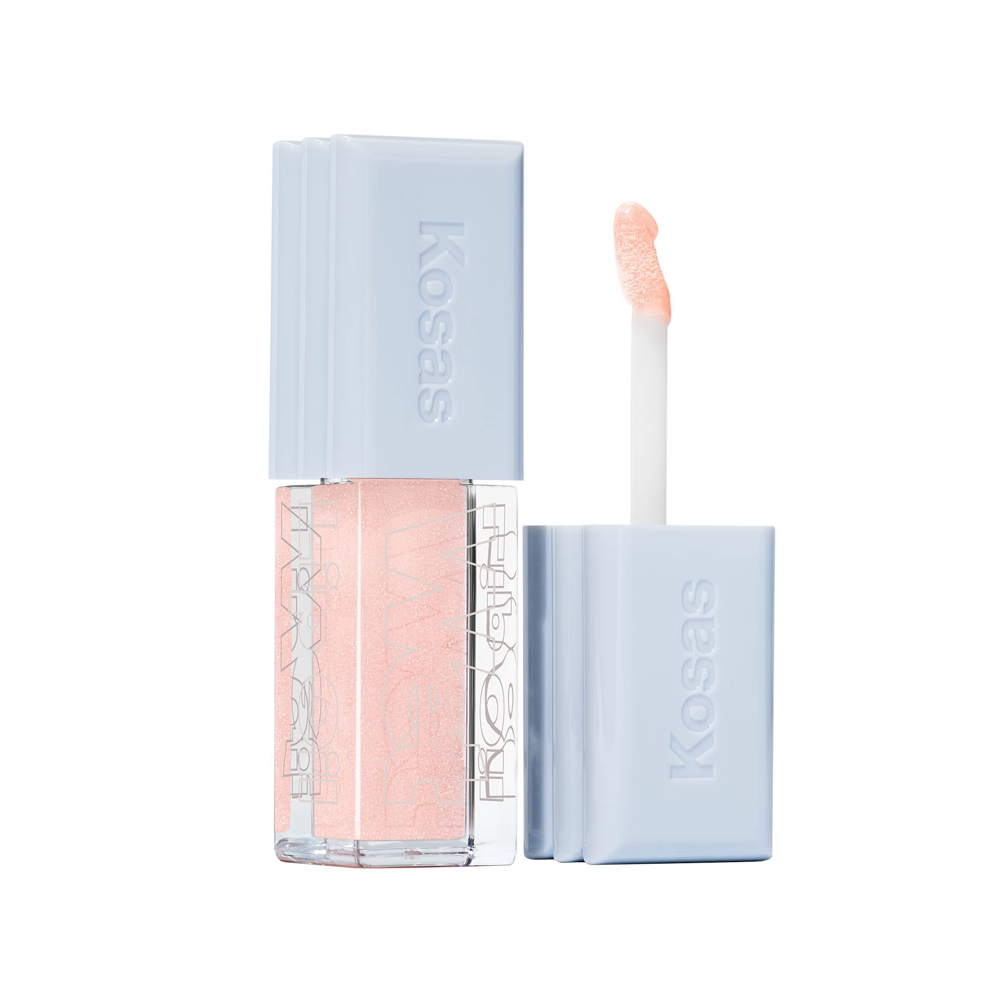 Kosas Wet Lip Oil Gloss - Hydrating Lip Plumping Treatment with Hyaluronic Acid & Peptides, Non-Sticky Finish (Exposed)