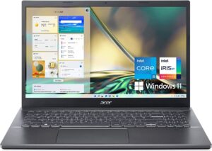 acer 2024 aspire 5 15.6" fhd ips laptop pc 10-core 12th intel core i5-1235u iris xe graphics 16gb ddr4 256gb nvme ssd wifi ax rj-45 bt hdmi webcam thunderbolt 4 backlit kb windows 11 pro w/re usb