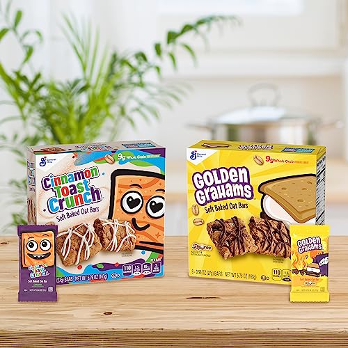 Golden Grahams S'mores Soft Baked Oat Bars, Chewy Snack Bars, 6 ct