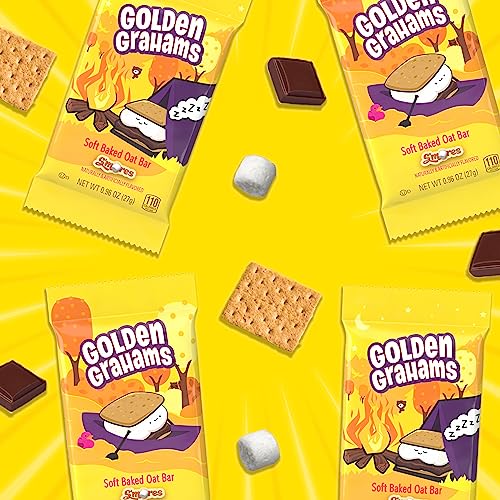 Golden Grahams S'mores Soft Baked Oat Bars, Chewy Snack Bars, 6 ct