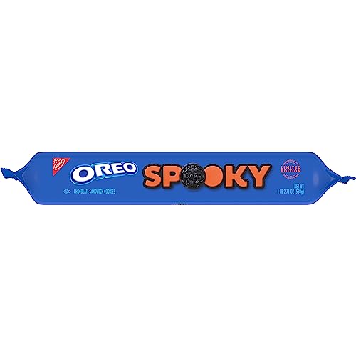 OREO Orange Creme Chocolate Sandwich Cookies, Limited Edition, Halloween Cookies, 18.71 oz