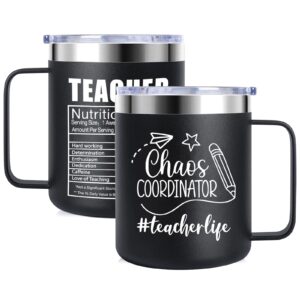 zahuomug chaos coordinator gifts mug,teacher appreciation gifts,best teacher gifts,new teacher gifts, teacher thank you gifts,back to school teacher birthday gifts,funny teacher gifts mug 12oz