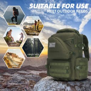 Lovelinks21 Hiking Trekking Rucksack Military Hiking Backpack 3 Day Molle Assault Pack Waterproof EDC Bag for Outdoor