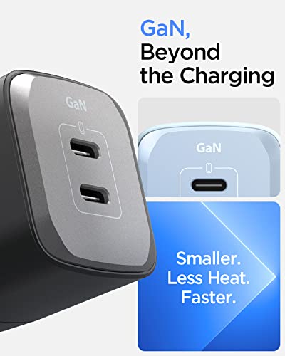 Spigen GaN III 352 35W 2 Ports Compact Foldable Dual USB C Wall Charger PD PPS Fast Charging Block Adapter for iPhone 15 Plus Pro Max 14 13 12 Mini iPad Air AirPods Galaxy S24 S23 S22 S21 Pixel 8 Fold