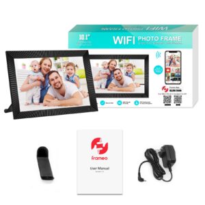 32GB FRAMEO 10.1 Inch Smart WiFi Digital Photo Frame 1280x800 IPS LCD Touch Screen, Auto-Rotate, Motion Sensor, Share Moments Instantly via Frameo App from Anywhere