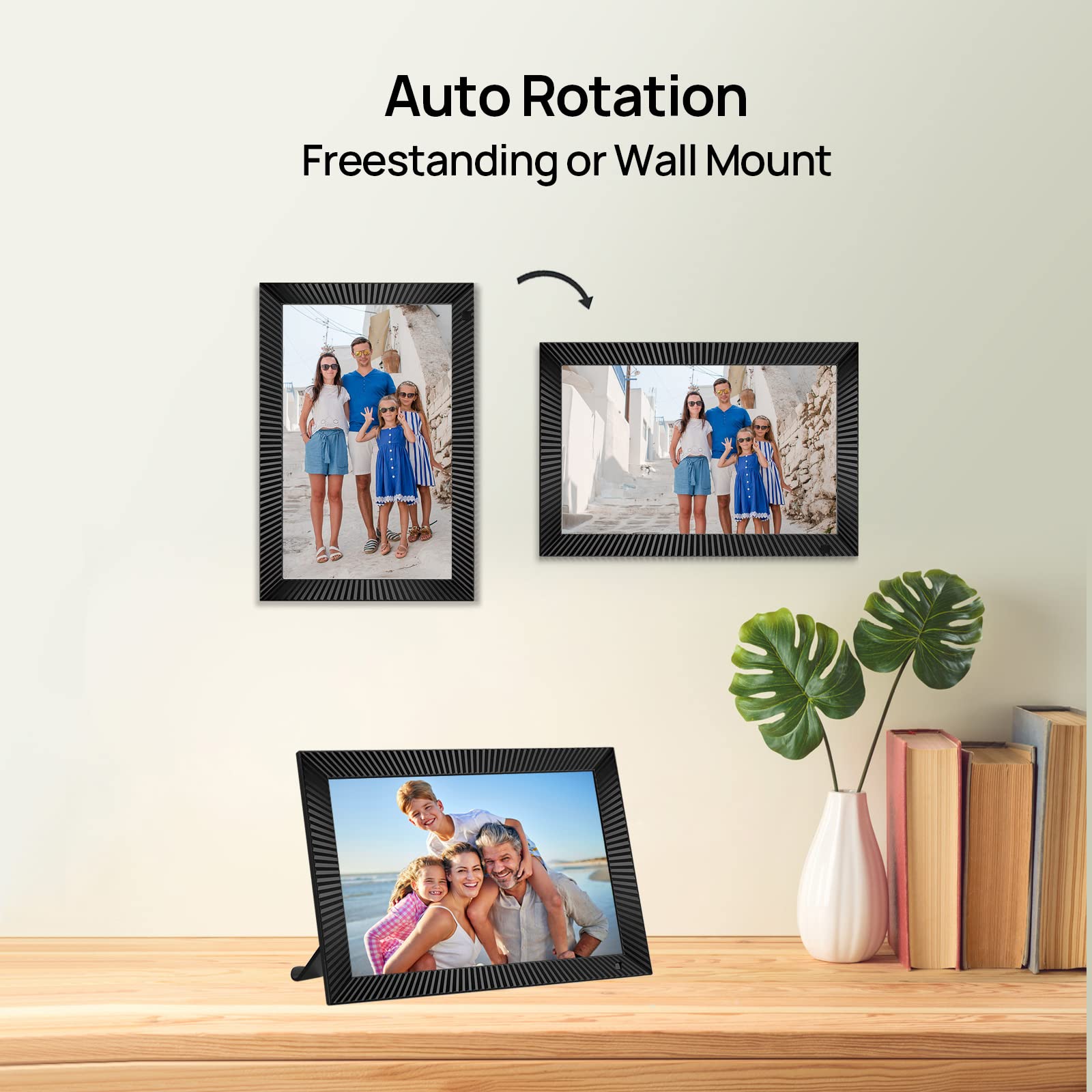 32GB FRAMEO 10.1 Inch Smart WiFi Digital Photo Frame 1280x800 IPS LCD Touch Screen, Auto-Rotate, Motion Sensor, Share Moments Instantly via Frameo App from Anywhere