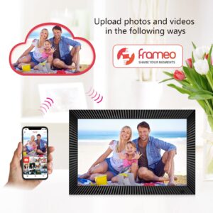 32GB FRAMEO 10.1 Inch Smart WiFi Digital Photo Frame 1280x800 IPS LCD Touch Screen, Auto-Rotate, Motion Sensor, Share Moments Instantly via Frameo App from Anywhere