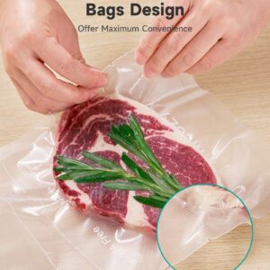 HiCOZY Vacuum Sealer Bags 100 Count 8”x12” for Food Storage, Pre-Cut BPA Free Bag for Meal Prep or Sous Vide Cooking, Safe to Microwave, Dishwasher, Boil, or Freeze