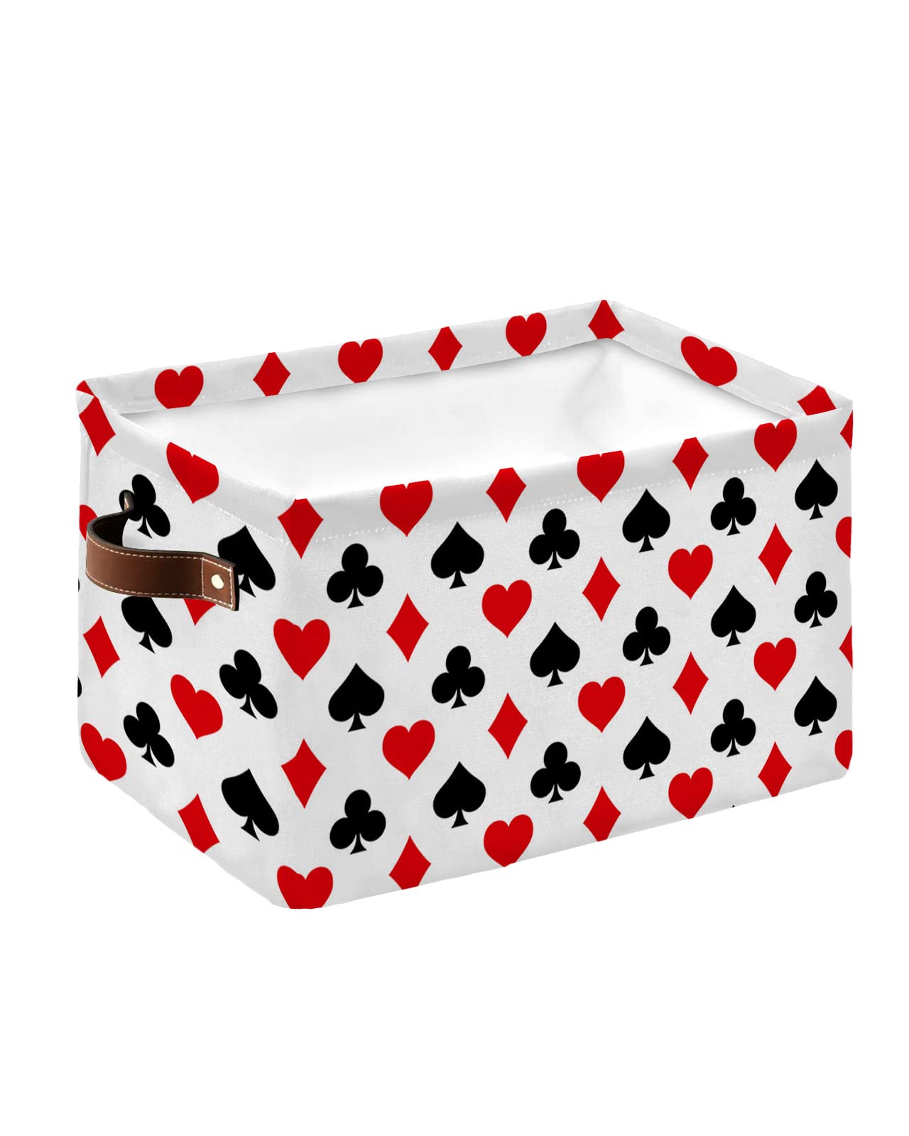 Storage Basket Poker Game Themed Large Foldable Storage Bins with Handles Las Vegas Theme Casino Waterproof Laundry Baskets for Organizing Clothes Shelves Closet Toy Gifts Bedroom Nursery 1 Pack