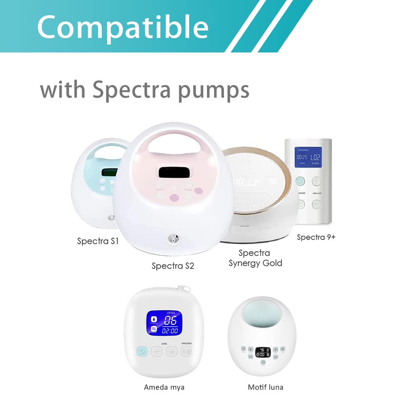 Belmikal BreastPump Parts Compatible with Spectra S1 Spectra S2 Motif luna Ameda mya Inc 24mm Flange Valve Tube Backflow Protector Not Original Spectra Accessories Replace Spectra Pump Replacement Kit