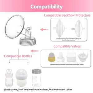 Belmikal BreastPump Parts Compatible with Spectra S1 Spectra S2 Motif luna Ameda mya Inc 24mm Flange Valve Tube Backflow Protector Not Original Spectra Accessories Replace Spectra Pump Replacement Kit