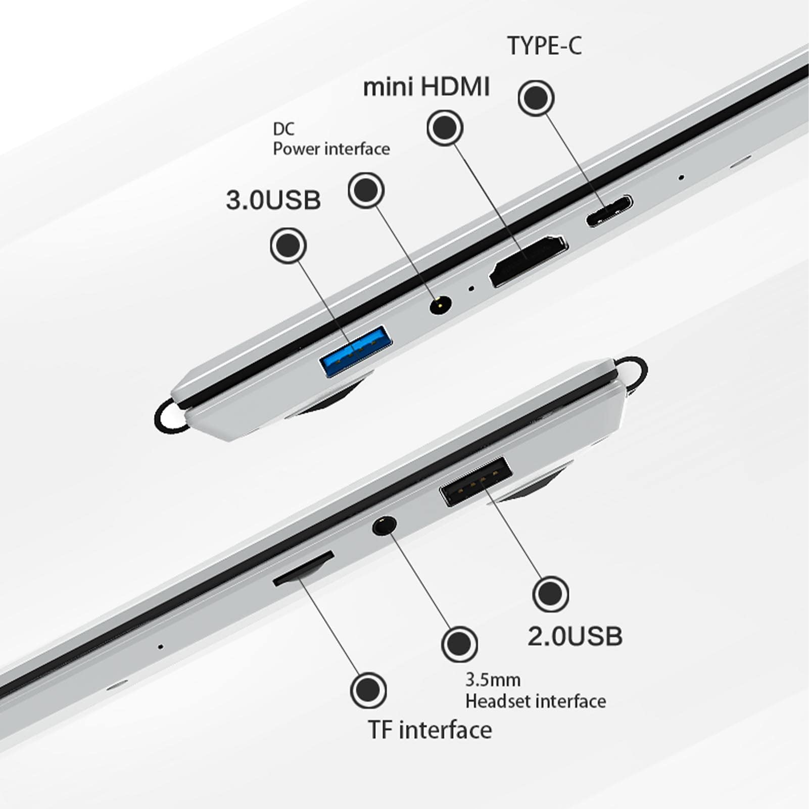 Tangxi 15.6in Business Laptop,16GB DDR4 PCIe NVMe M.2 SSD,2.4G/5G WiFi N5105 Quad Core CPU,180° Reversible Laptop Computers with Backlit Keyboard for Win10/11,BT4.2 (16G+64G US Plug)