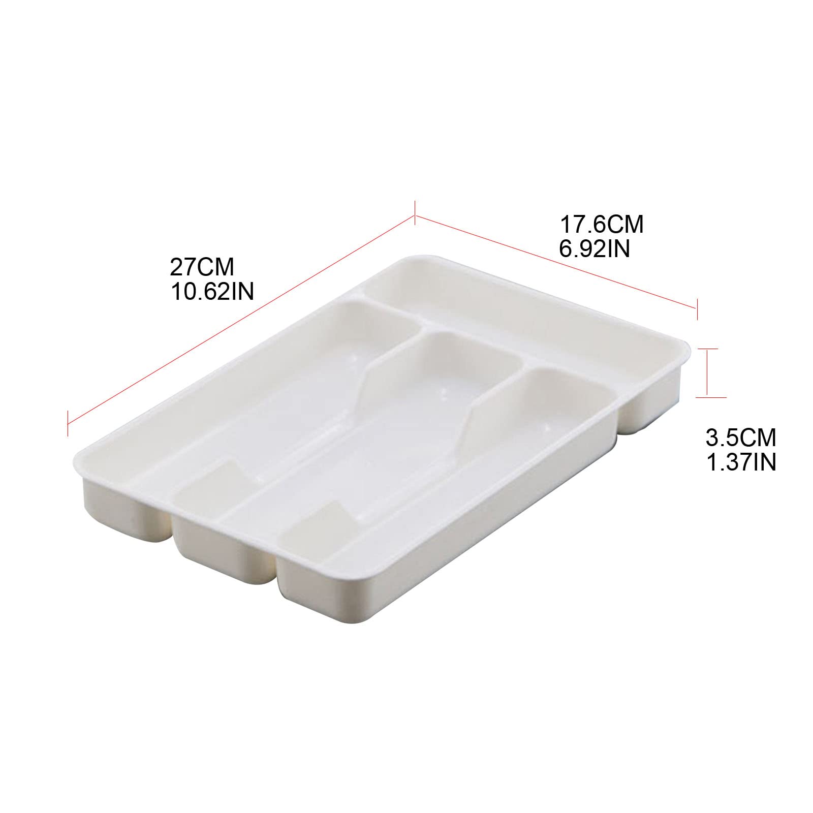 yungluner 2pcs Silverware Tray Kitchen Tool Drawer Organizer Tray Spoon Fork Cutlery Separation Finishing Storage Box Container tableware organizer for drawer