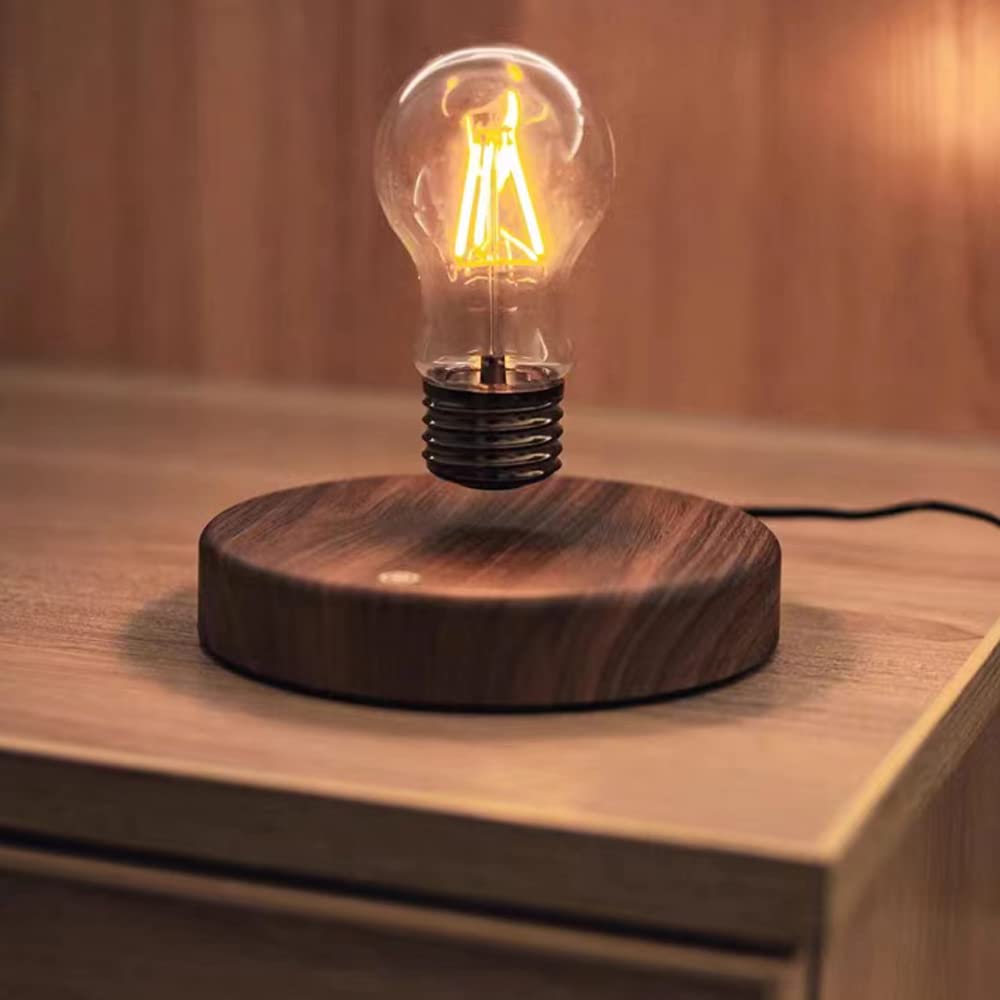 Magnetic Levitating Floating Wireless LED Light Bulb Desk Lamp ，Magic Desk lamp, Science Fiction into Reality, Suitable for Room and Office Decoration,Unique Gift Instantly Become The Focus