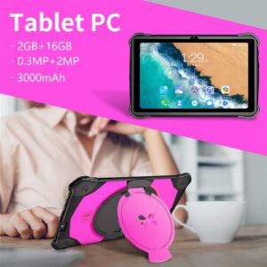 Android 5.1 Tablet, 7 inch Smart Tablet 2+16GB ROM 3000mAh WiFi Dual Camera Voice Call Game Tablet Best for Adults Working Childrens School Learning Birthday Gift