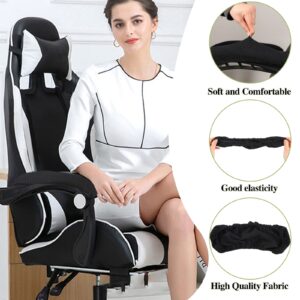 Vin Beauty Office Chair Armrest Covers, 2Pcs Office Removable Arm Rest Covering, Elastic Chair Armrest Covers, Office Seat Hand Rest Protector, Arm Covers Protectors for Office Chair(Black)