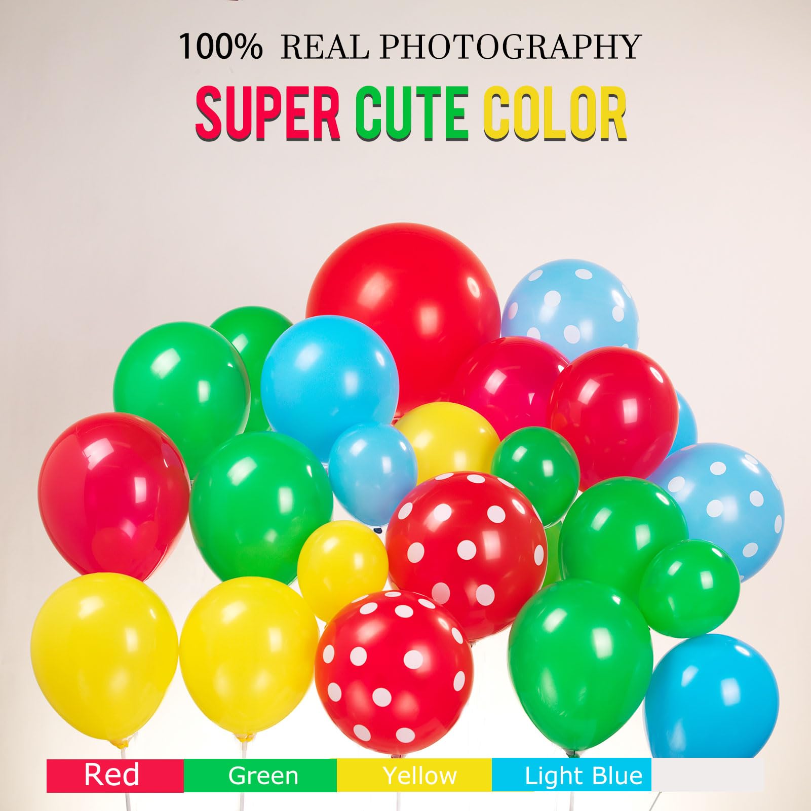 Red Blue green Yellow balloon garland Kit 130Pcs with Cloud mushroom Star balloons for Cartoon & Video Game theme Super bros Birthday inspired Party Decorations