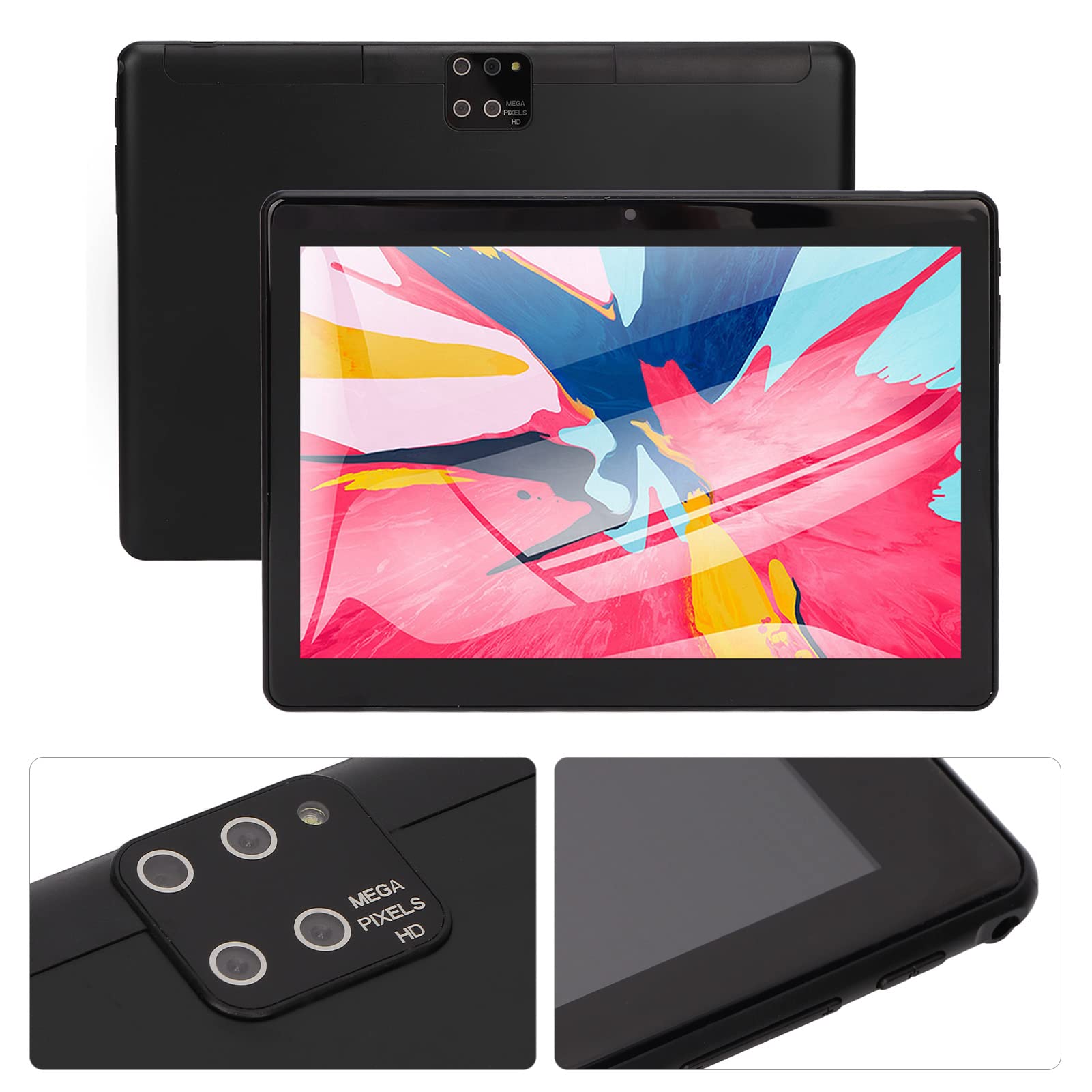 Luqeeg 10.1 Inch Tablet for Android 10, 1960x1080 HD IPS Touchscreen, 2.4G 5G WiFi Dual Band Calling Tablets, 8MP+16MP Dual Camera, 6GB RAM 128GB ROM, 10 Core Processor, 8800mAh