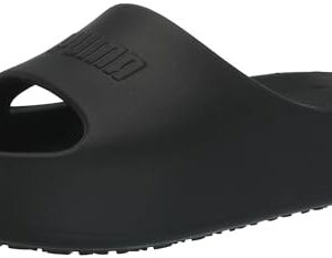 PUMA Women's SHIBUSA Slide Sandal, Puma Black-Puma Black, 7