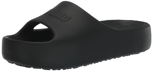 PUMA Women's SHIBUSA Slide Sandal, Puma Black-Puma Black, 7