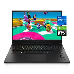 hp omen 17 inch laptop, qhd 165hz display, 3ms response time, intel core i7-13700hx, 16 gb ram, 512 gb ssd, nvidia geforce rtx 4070 gpu (8 gb), windows 11 home, 17-cm2020nr (2023), black