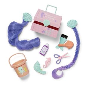 American Girl WellieWishers 14.5-inch Doll Seashell Salon Playset with Hair Extensions that Change Color, For Ages 4+