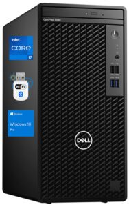 dell optiplex 3080 mini-tower desktop computer – intel core i7-10700, 32gb ram, 2tb nvme ssd, 4k monitor support displayport, hdmi, dvd, usb type-c, ac wi-fi, bluetooth - windows 10 pro