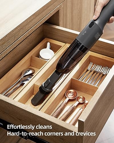 Brigii Crevice Vacuum with BRUSHLESS DC Motor, Mini Vacuum, Cordless Handheld Vacuum Cleaner,Lightweight 0.83lbs, USB-C Rechargeable-MX20