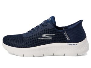 skechers women's hands free slip-ins go walk flex-grand entrance sneaker, navy/white, 8.5