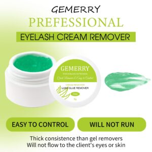 GEMERRY Lash Glue Remover 5g Cream Eyelash Glue Remover Gentle Formula Cream Remover for Sensitive Skin Fast Disslove Lash Remover for Lash Extensions(Aloe)