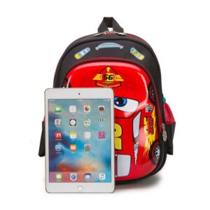 Toddler Kids Mini Truck Car Backpack Waterproof Cartoon Comic Kindergarten Children Preprimary School Boys Backpack (Red)