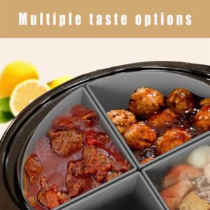 Slow Cooker Divider, Silicone Insert, Dishwasher Safe, Reusable, Suitable for Multi-Member Families (Grey)