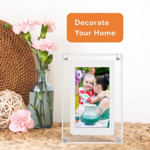 5 Inch Digital Picture Frame, Acrylic Video Frame, 1GB Memory, 1000mAh Built-in Battery, Perfect for Home Decor and Heartfelt Gifts…