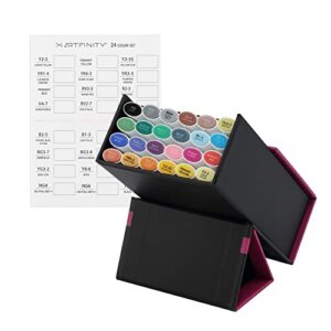 Artfinity Sketch Marker Sets - Vibrant, Professional, Dye-Based Alcohol Markers for Artists, Drawing, Students, Travel, & More! - [Assorted - Set of 24]