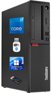 lenovo thinkcentre m720s sff desktop, intel i7-9700 upto 4.7 ghz, 16gb ram 512gb ssd, 4k uhd 630 graphics, dvd-rw, card reader, displayport, hdmi, vga, ac wi-fi, bluetooth – windows 11 pro (renewed)