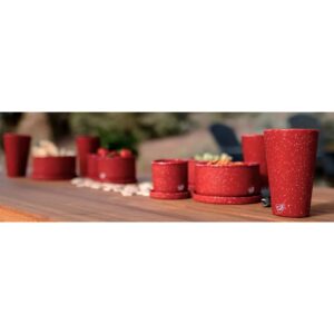 Silipint: Silicone Pint Glasses: 2 Pack Speckled Red - 16oz Unbreakable Cups, Flexible, Sustainable, Hot/Cold, Non-Slip Easy Grip