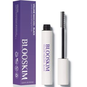 mascara for older women 60 plus, prime mascara, lengthening & strengthening lash mascara for mature women, volumizing, long stay, hypoallergenic waterproof mascara for women over 50 - black 0.34 fl oz