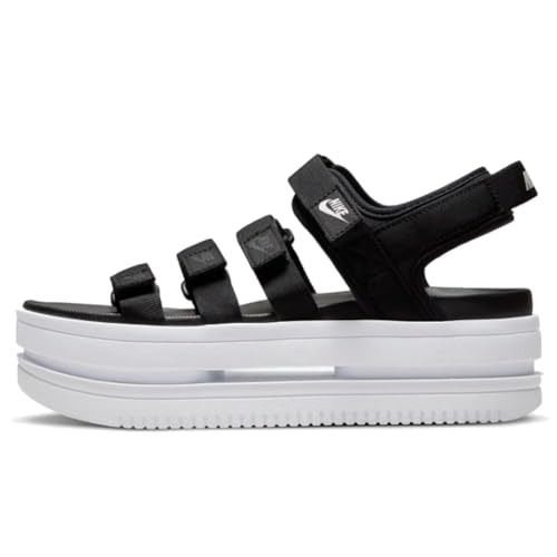 Nike Women's Icon Classic Sandal NA Black/White-White (DH0224 001) - 8