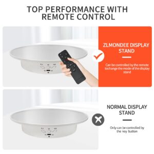 ZLMONDEE Motorized Rotating Display Stand, Mirror Covered 360 Degree Turntable Display Stand for Photography Products and Shows, Max Load 18Lb/ 7.87 inch Video Show, Battery/USB Power Supply (Remote