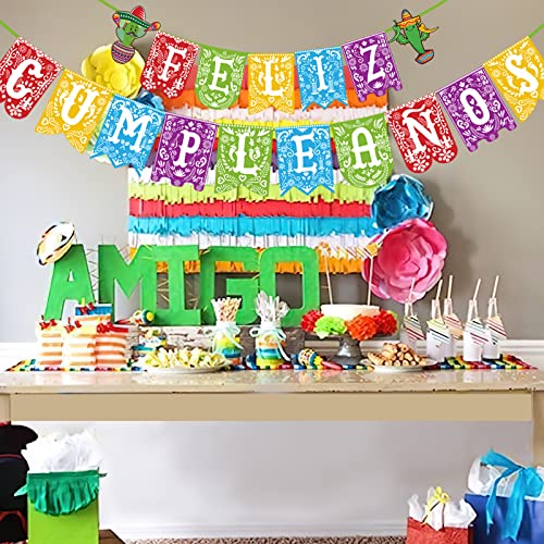 Feliz Cumpleaños Happy Birthday Banner Mexican Themed Birthday Cinco de Mayo Party Fiesta Decorations Supplies