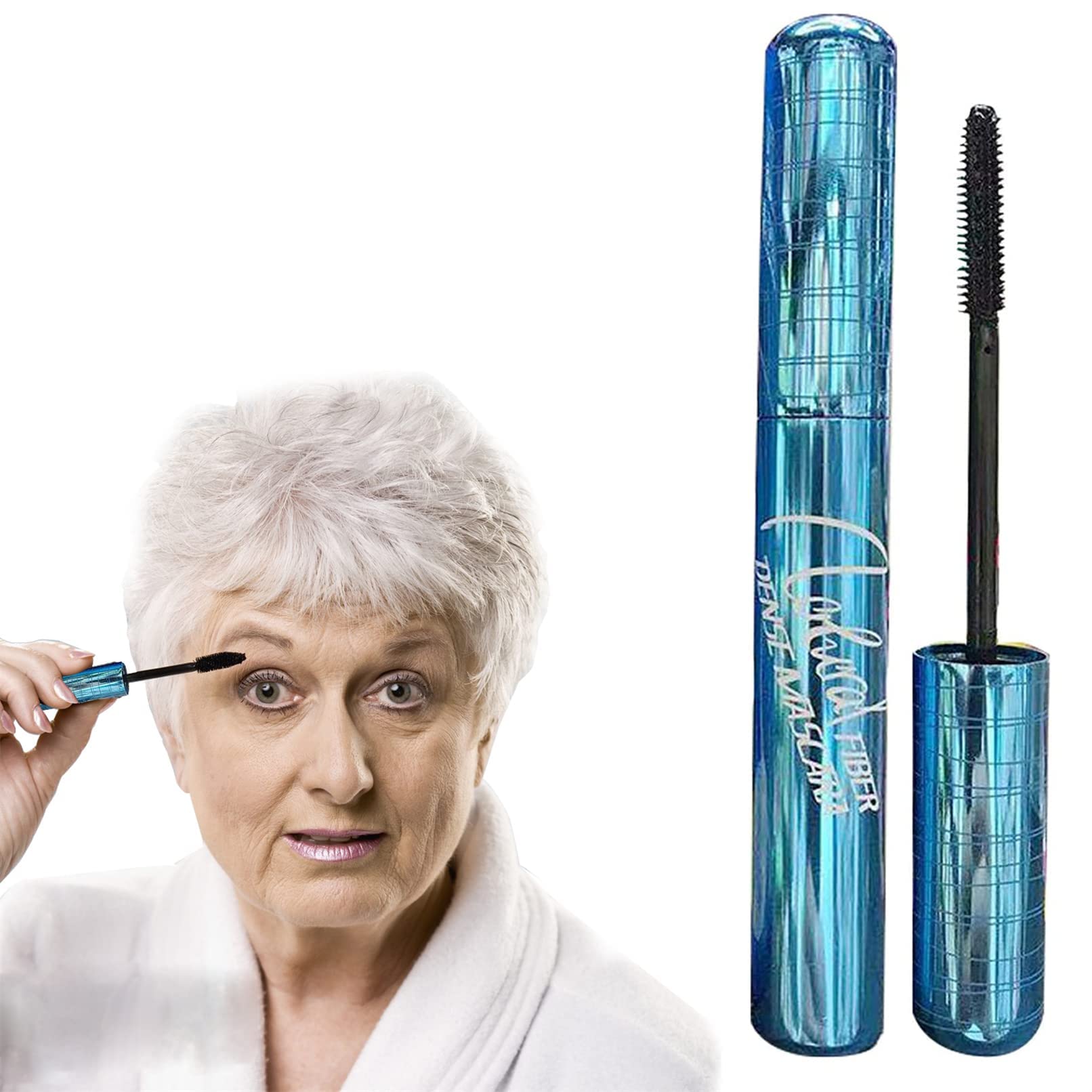 Mascara for Older Women 60 Plus, Mascara for Seniors with Thinning Lashes, Hypoallergenic Mascara Sensitive Eyes, Mascara Black Volume and Length, Black Mascara Waterproof Smudge Proof, Black (1pc)