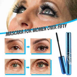 Mascara for Older Women 60 Plus, Mascara for Seniors with Thinning Lashes, Hypoallergenic Mascara Sensitive Eyes, Mascara Black Volume and Length, Black Mascara Waterproof Smudge Proof, Black (1pc)