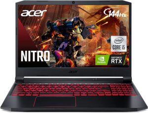 acer 2023 nitro 5 gaming laptop 15.6" fhd 144hz ips display intel 4-core i5-10300h 16gb ddr4 512gb nvme ssd 1tb hdd nvidia geforce rtx 3050ti wifi ax usb-c hdmi2.0 backlit windows 10 w/re usb drive